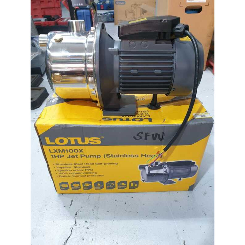 Lotus 1Hp Self-Priming Water Jet Pump Stainless Head Lxm100x | Shopee ...