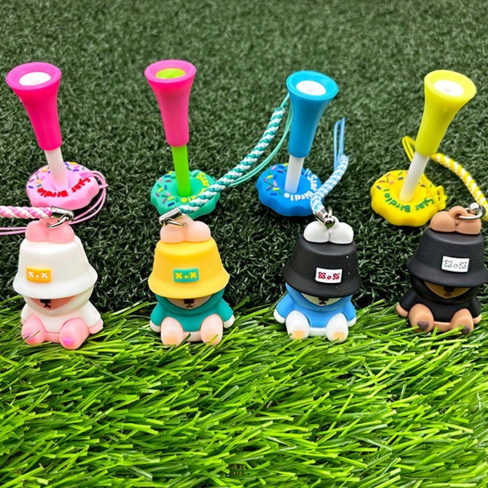 Golf TEE Cartoon Rabbit Golf Nail Cover 83mm Plastic Ball Seat with ...