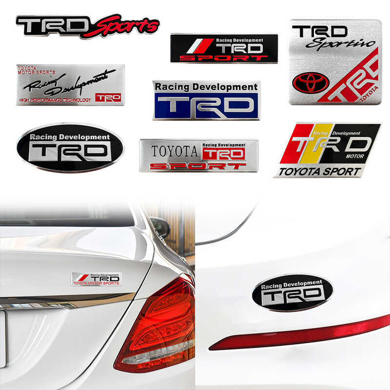 TRD SPORTS 3D Aluminum Metal Decor Sticker Car Alloy Emblem Body ...