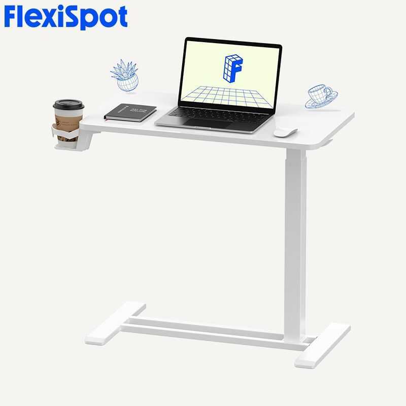Flexispot H7 Height Adjustable Side Table With Cup Holder Overbed Desk ...