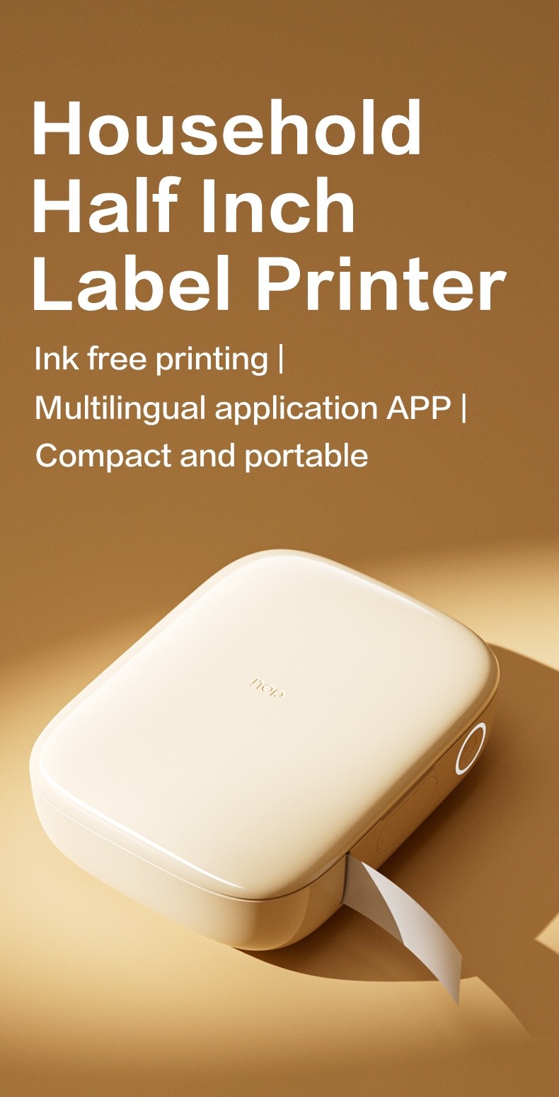 Deli S4 Half-inch Label Printer Home Name Sticker Label Maker Mini ...