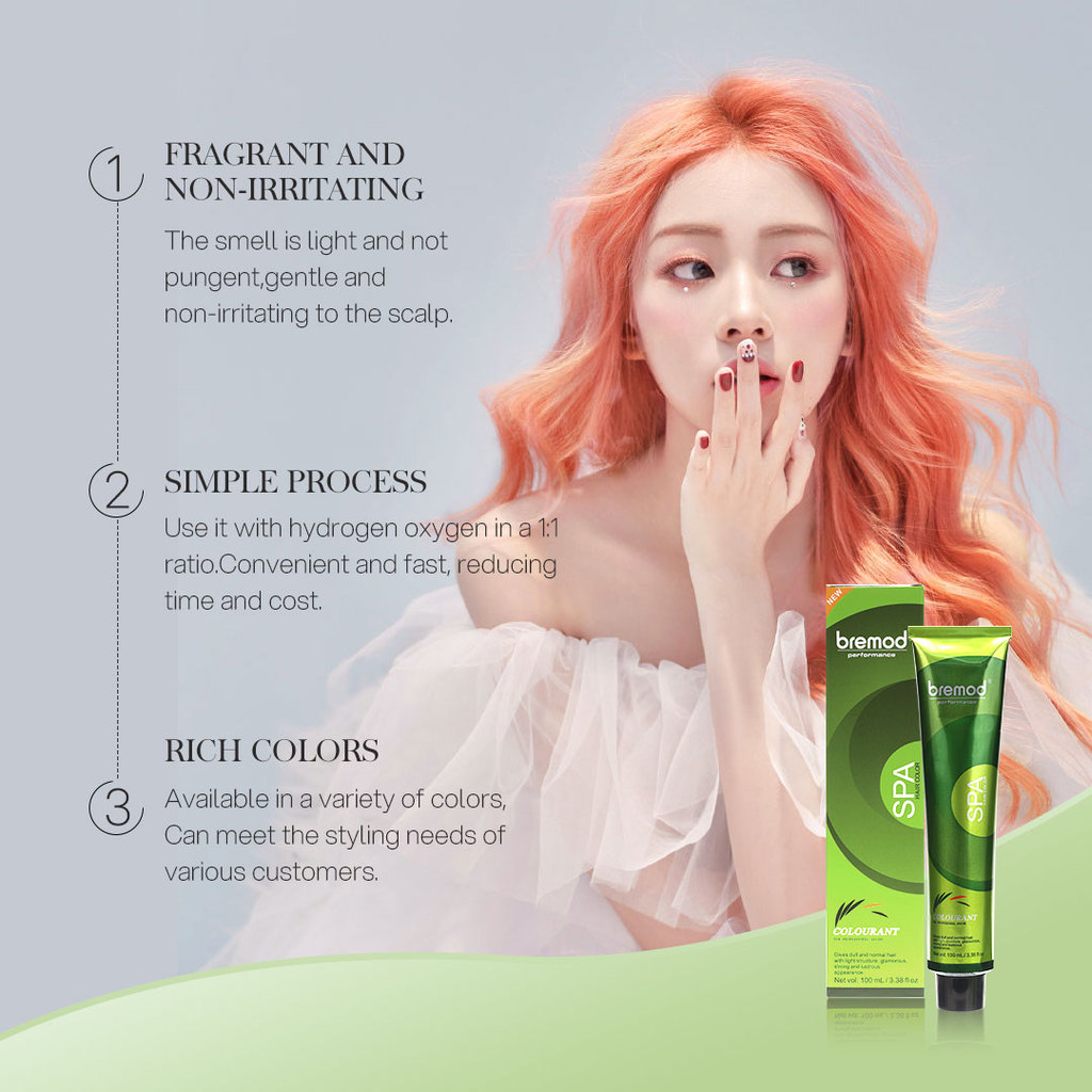 Bremod Hair Color 7.5 Red Brown (Set) With Oxidizing Cream New year ...