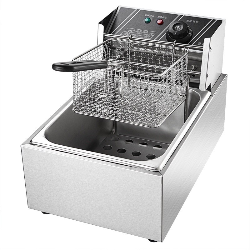 Bosete Deep Fryer Electric Pan With Strainer Dual Stainless Steel Big ...