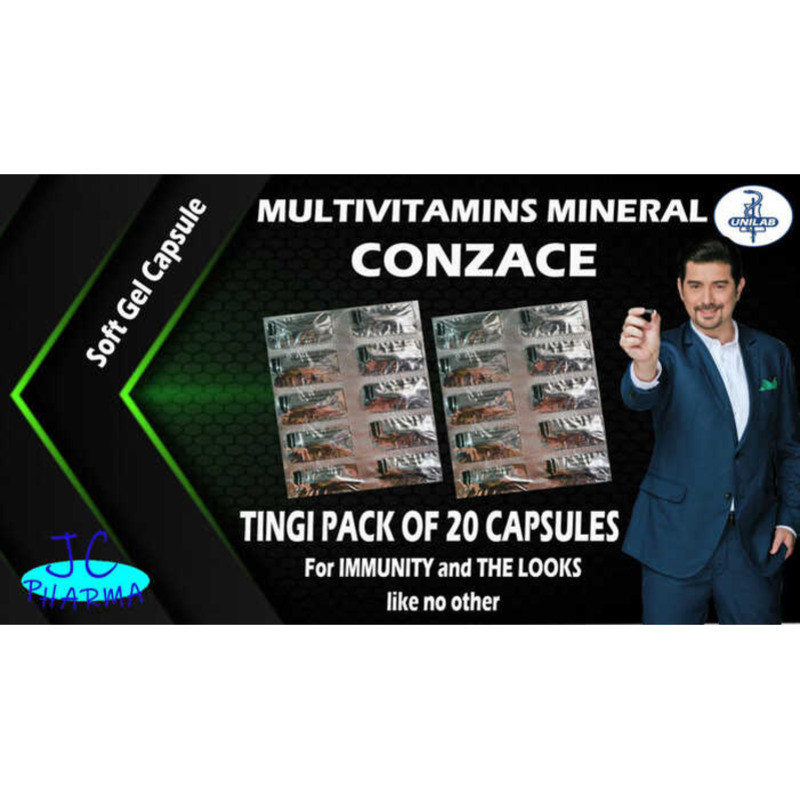 AUTHENTIC MULTIVITAMINS MINERAL CONZACE - TINGI PACK OF 20 CAPSULES 7A0 ...