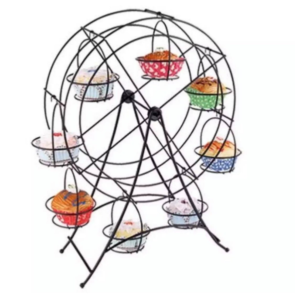 AFT Metal Rotating Ferris Wheel Cupcake Stand 8 Cup | Shopee Philippines