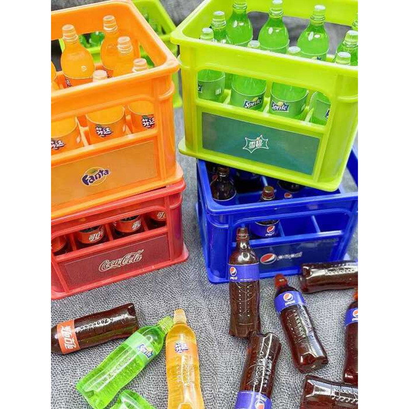 Food Miniature Pretend Play Supermarket Beverage Bottles Coke Sprite ...