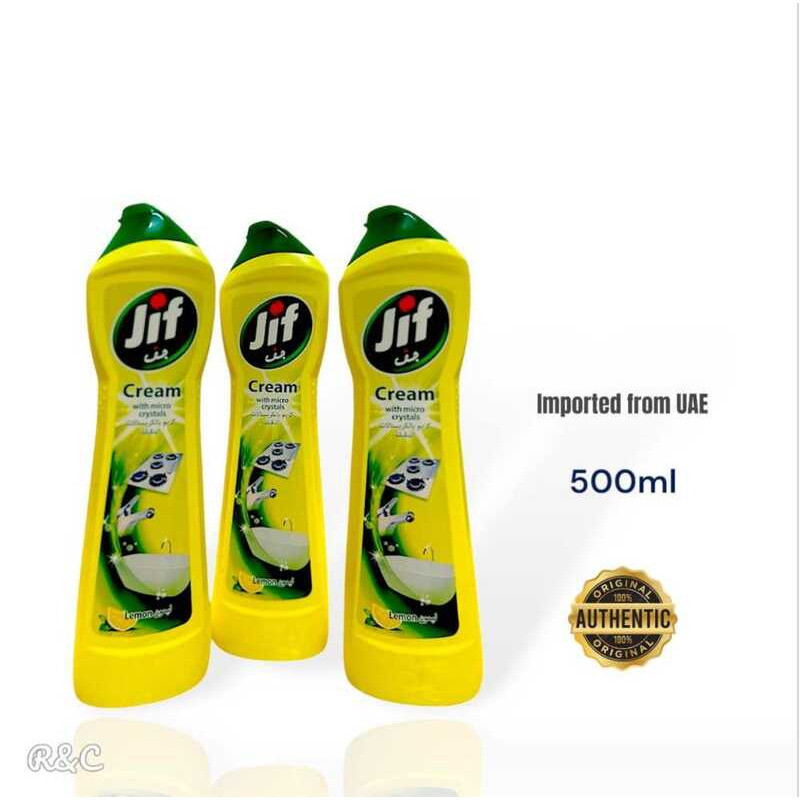 JIF Cream Cleaner With Micro Crystals Lemon 500Ml, Made In KSA (Per ...