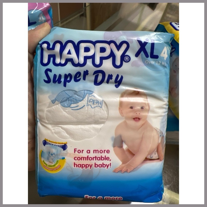 ⇨ § Happy Super Dry Small Medium Large XL by 4 diapers | Shopee Philippines