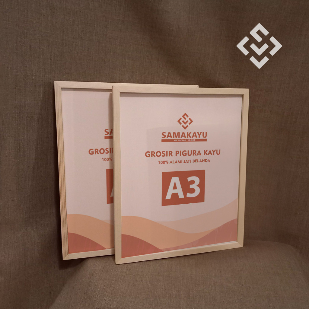 KAYU A3 Wooden Frame / Dutch Teak Wood Frame A3 Size | Shopee Philippines