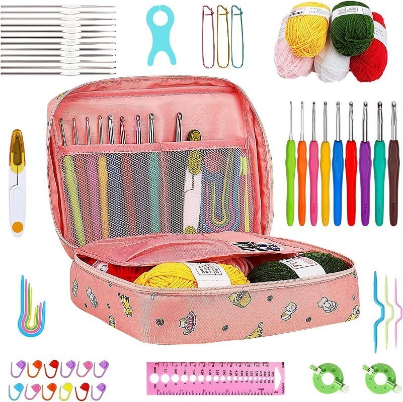 62-piece Beginner Zero-based Complete Material Package Crochet Kit ...