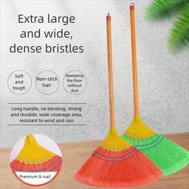 Extra Sturdy Broom Handmade From Miscanthus Grass With Eight Nails For ...