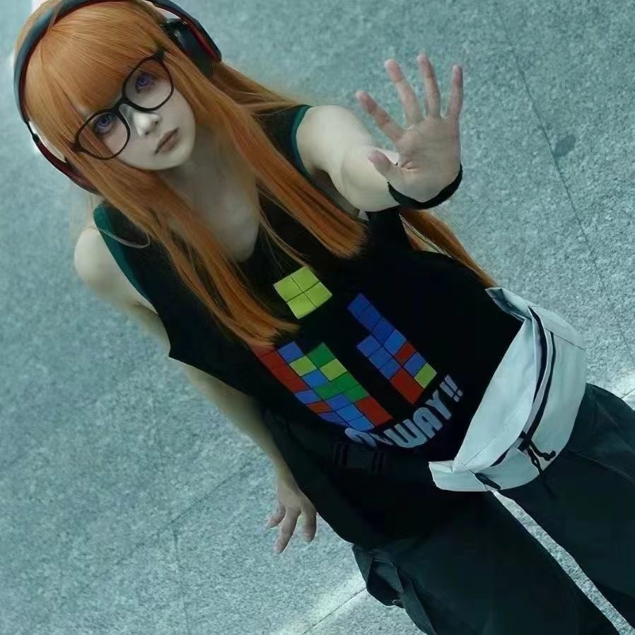 Persona 5 Genius Hacker Girl Futaba Sakura Same Style Vest Summer ...