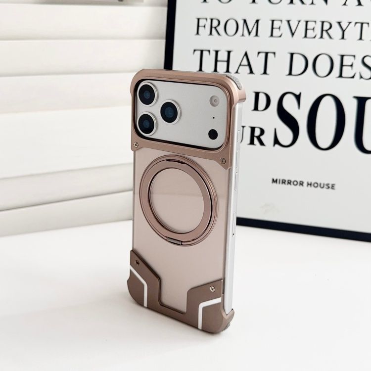 Suitable for 17 Pro Max metal borderless phone case acrylic backboard ...