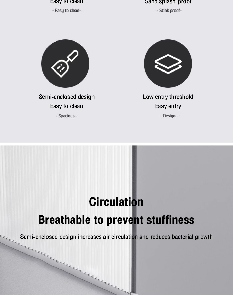 Cat Litter Box Stainless Steel Cat Toilet With Scoop Extra Large Easy ...