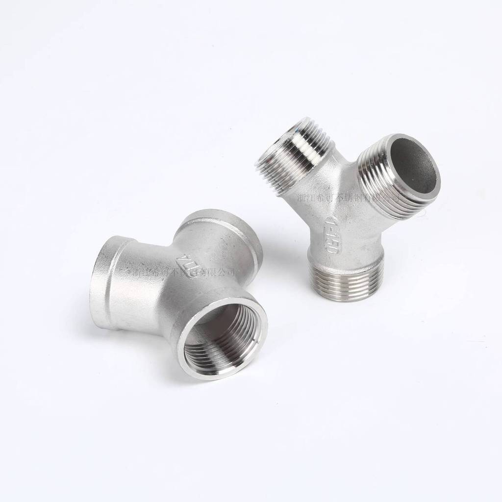☑♥ 304 Stainless Steel Male Thread Y-Type Tee Female Thread Y-Type Tee ...