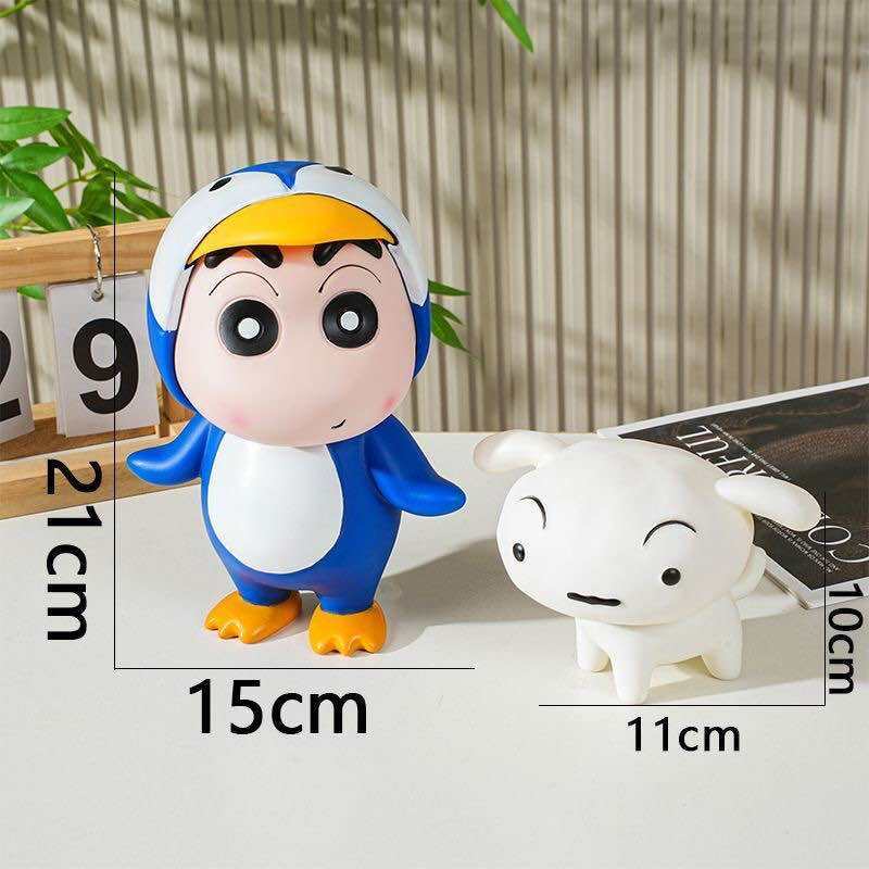 Crayon Shin Chan Tabletop Doll Creative Desktop Decoration Toys Penguin ...