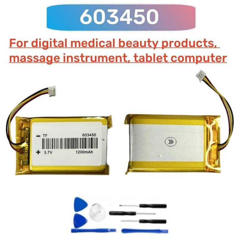 3.7V 3 52 Li Po 603450 Batteries 1200Mah Lithium Polymer Battery For ...