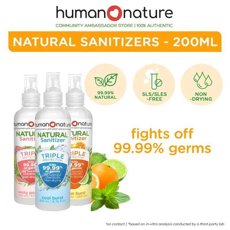Human Nature Natural Sanitizer 200Ml | Triclosan-Free With 60% Ethyl ...