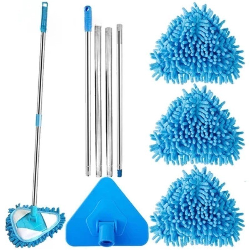 COD Ceiling Mop Long Handle Mop 180 Rotating Triangle Mop mop for floor ...