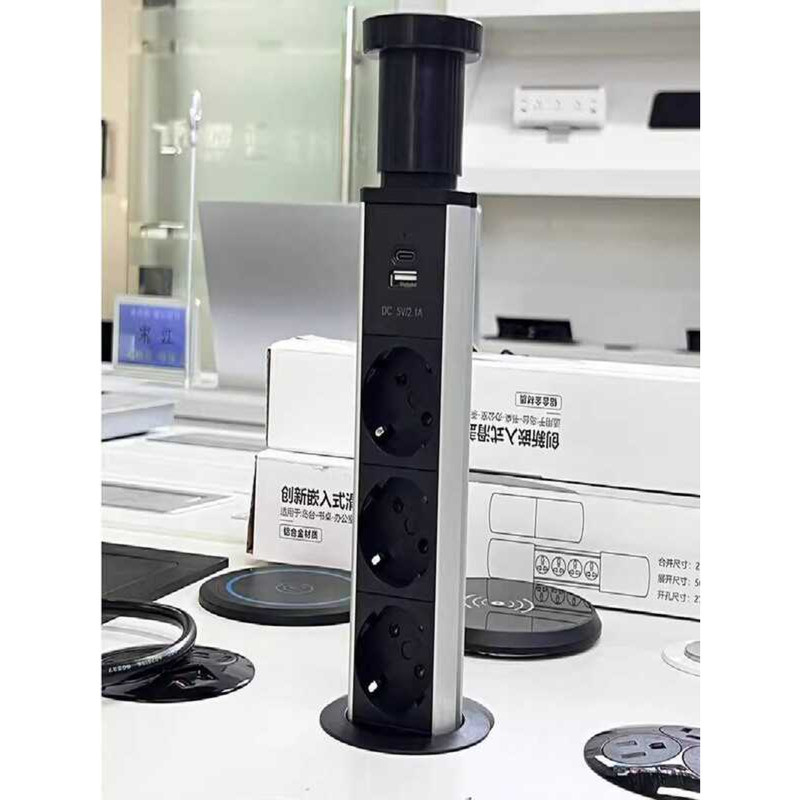 Concealed Pull-out Lift with Top Wiring Fast Charging Small Hole Office ...