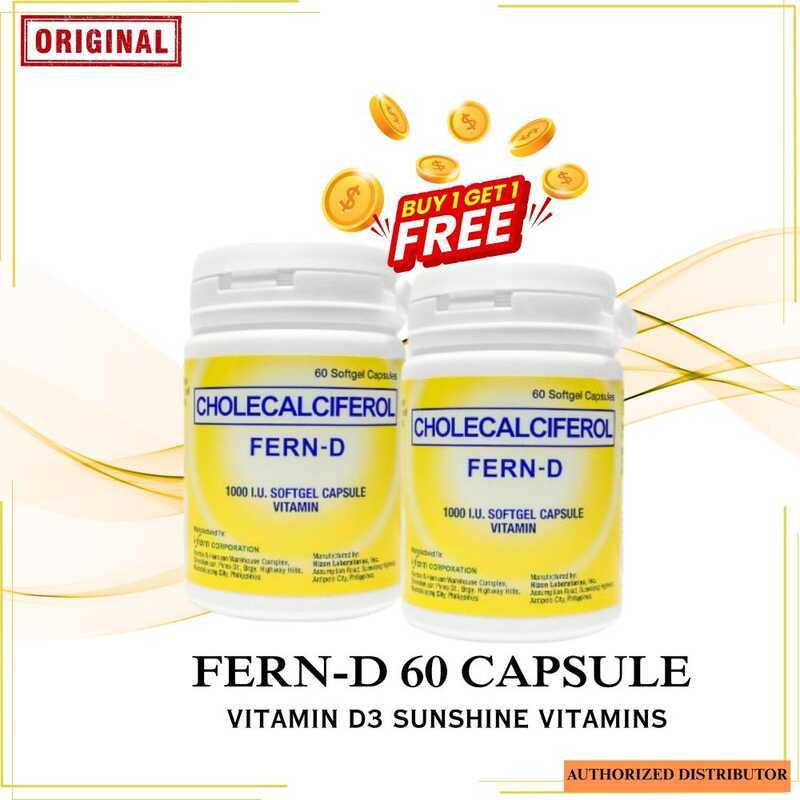 Fern-D Buy1 Take1 Vitamin D3 Cholecalciferol 60Capsule 85C | Shopee ...