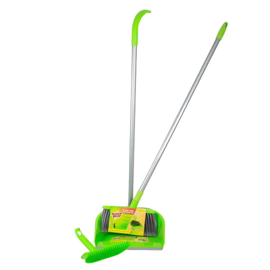 3M Scotch Brite Broom Comb-Dustpan Set (Green) | Shopee Philippines
