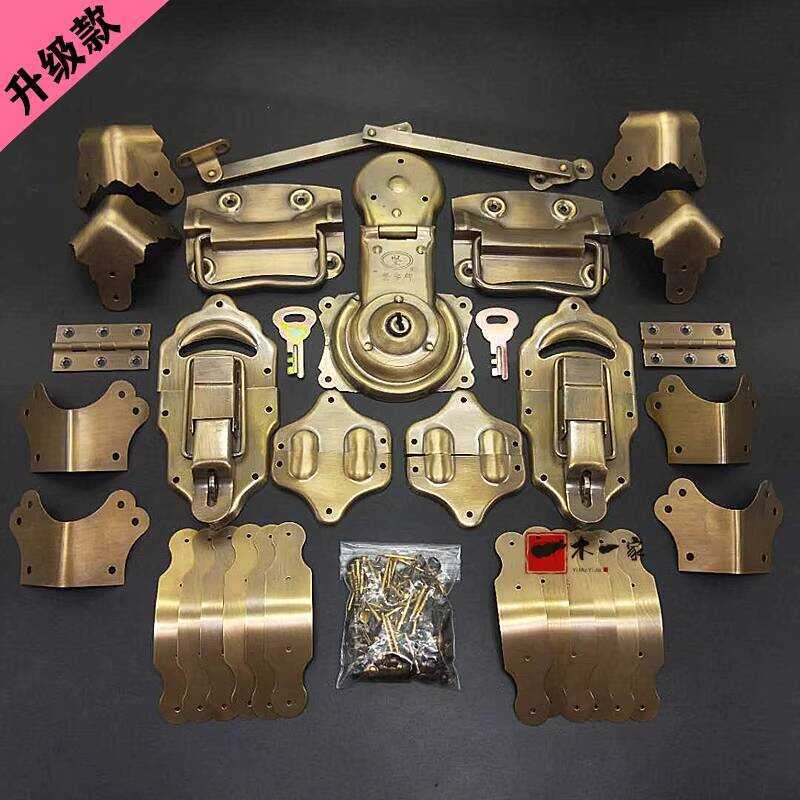 Antique Chinese Style Camphor Wood Pure Copper Latch Upgraded Corner F ...