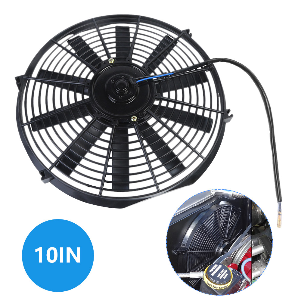 Universal Condenser Radiator Auxfan 8/10 INCH 10 Blades 12V ABS ...