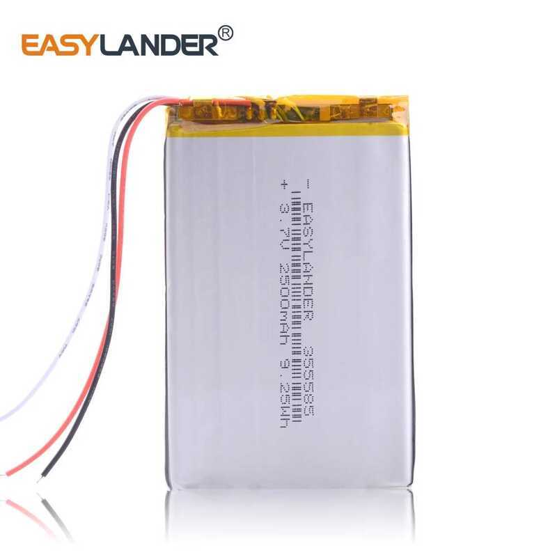 A NTC 3 3-Wire 355585 2500Mah 3.7V Rechargeable Lithium Li-Ion Polymer ...