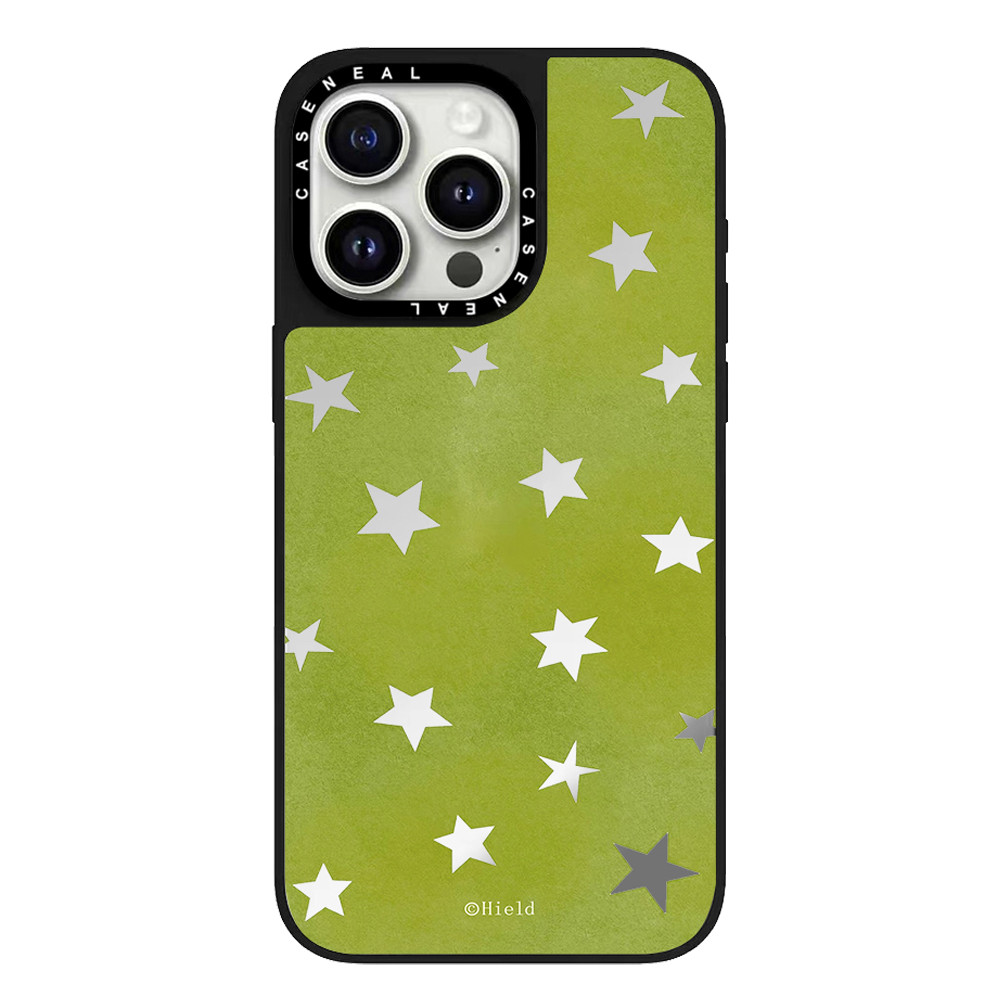CASENEAL Graffiti star pentagram green blue mirror face Phone Case For ...