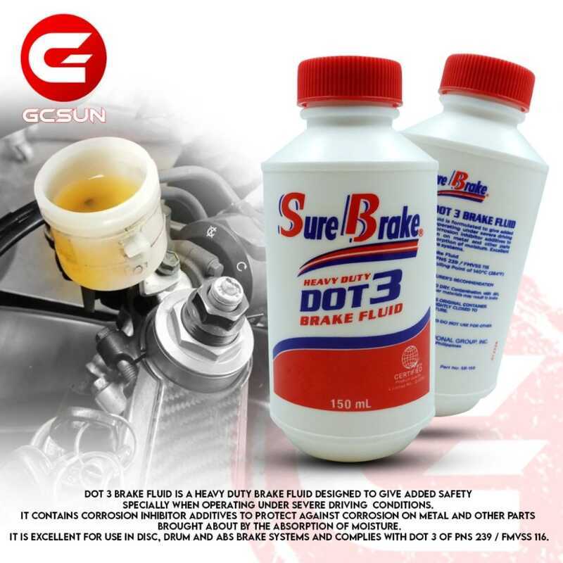 SURE BRAKE Dot3 BRAKE FLUID - GCSUN MOTORCYCLE | Shopee Philippines