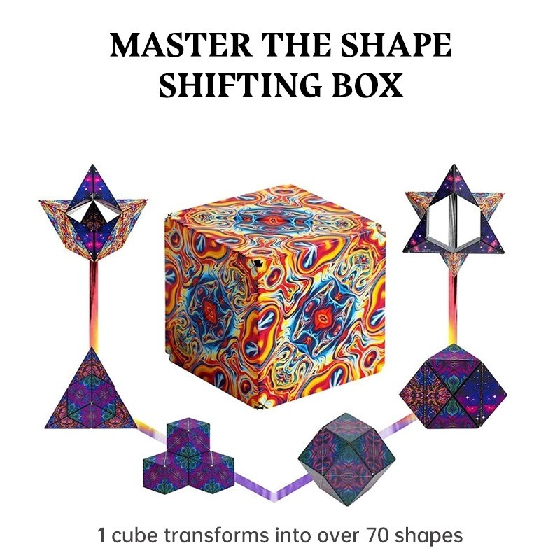 Changeable Magnetic Magic Cube Anti Stress 3D Hand Flip Puzzle Cube ...