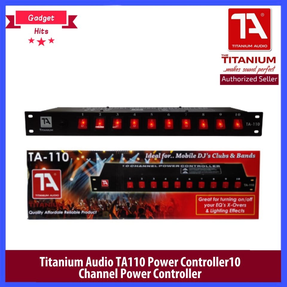 TITANIUM AUDIO POWER SWITCH TA110 10 CHANNEL POWER CONTROLLER | Shopee ...