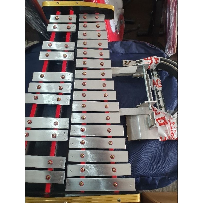 Marching Lyre with Bag, Beater and Carrier Marching Xylophone Band Lyre ...