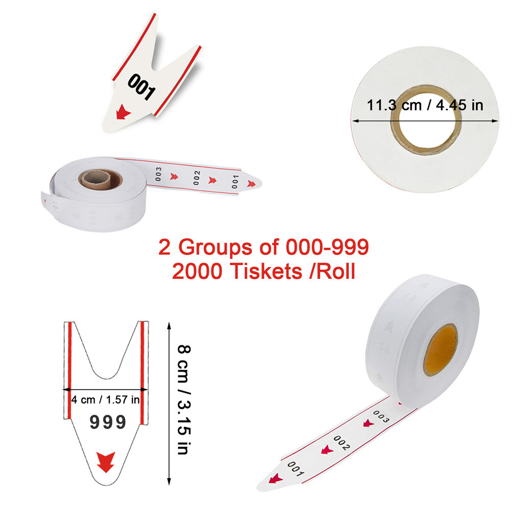 Ticket Number Roll Paper Queue Number Ticket Paper Rolls for Queue ...