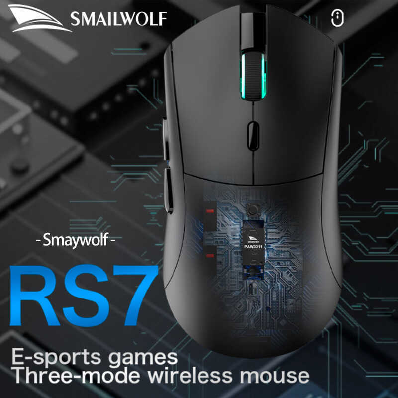 SMAILWOLF Rs7 Bluetooth Wieless Gaming Paw3311 Maco Definition Dive ...