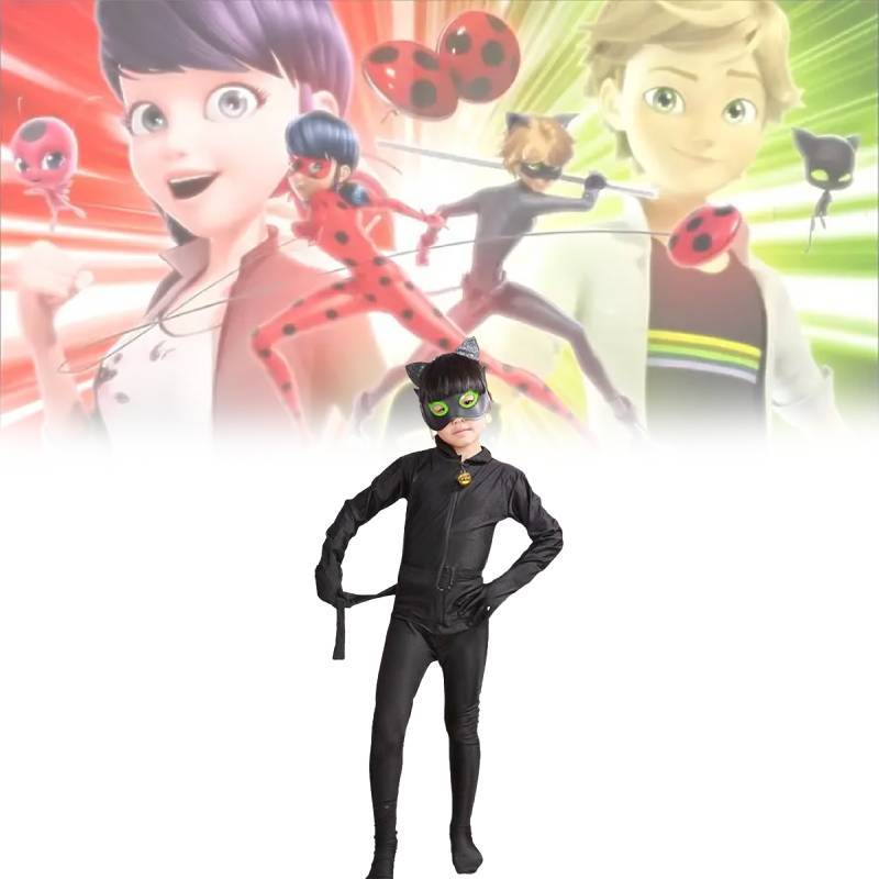Tales Of Miraculous Cat Noir Kid Cosplay Suit With Polyester Stage For ...