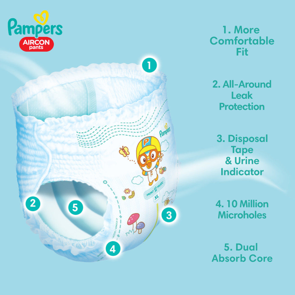 Pampers Aircon Pants Diapers XL 26s x 3 packs (78 pcs) | Shopee Philippines
