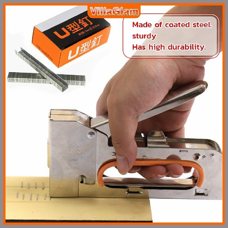 VG 1008F Staple Gun Tacker Heavy Duty Gun Tacker Staple Gun and Staple ...