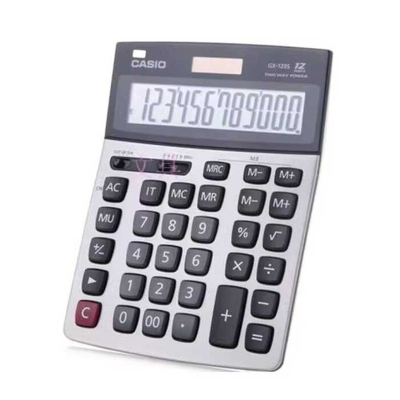 Casio Desktop GX-120S Solar Calculator Big Button Financial Daily ...