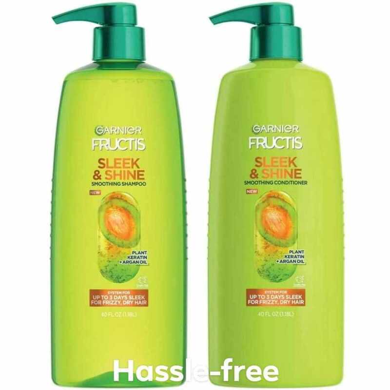 F29 120 GARNIER FRUCTIS SLEEK & SHINE SMOOTHING SHAMPOO CONDITIONER (1 ...