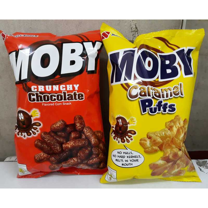 COD [Bundle of 3] Moby Crunchy Chocolate / Caramel Puffs 60g | Shopee ...