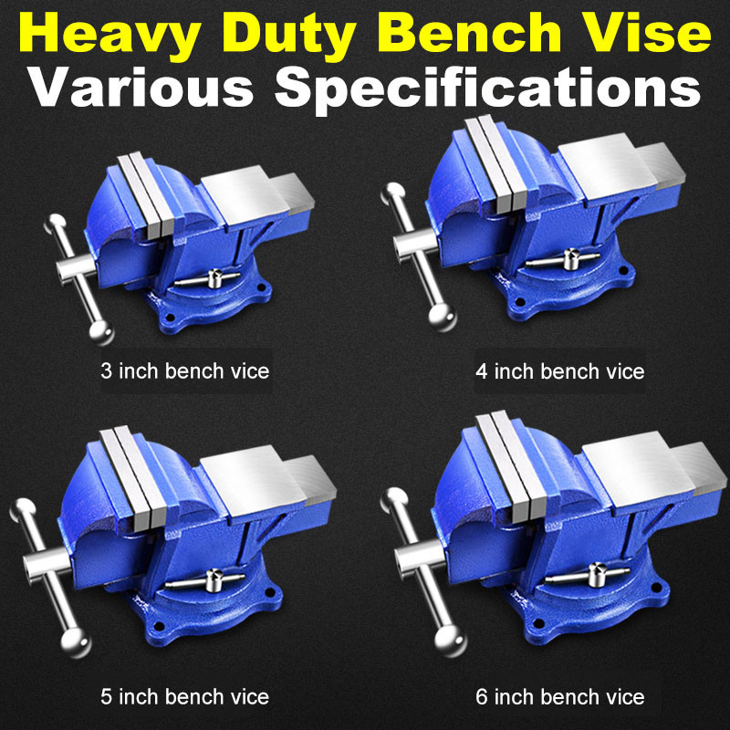 3''/4"/5''/ 6" Heavy Duty Bench Vise With Anvil Clamp Tool Gato 360 ...