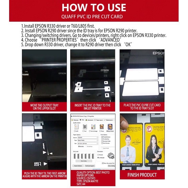 Printable PVC Pre-Cut Cards 200pcs | Shopee Philippines