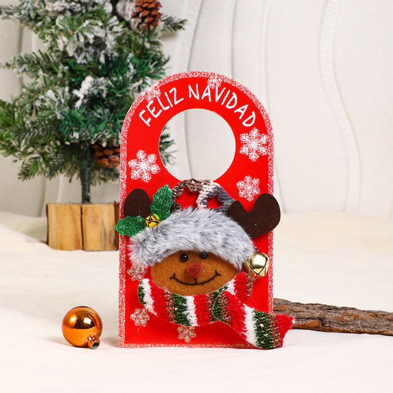 Christmas Door Hanger Decorations Cute Holiday Doorknob Decorations ...