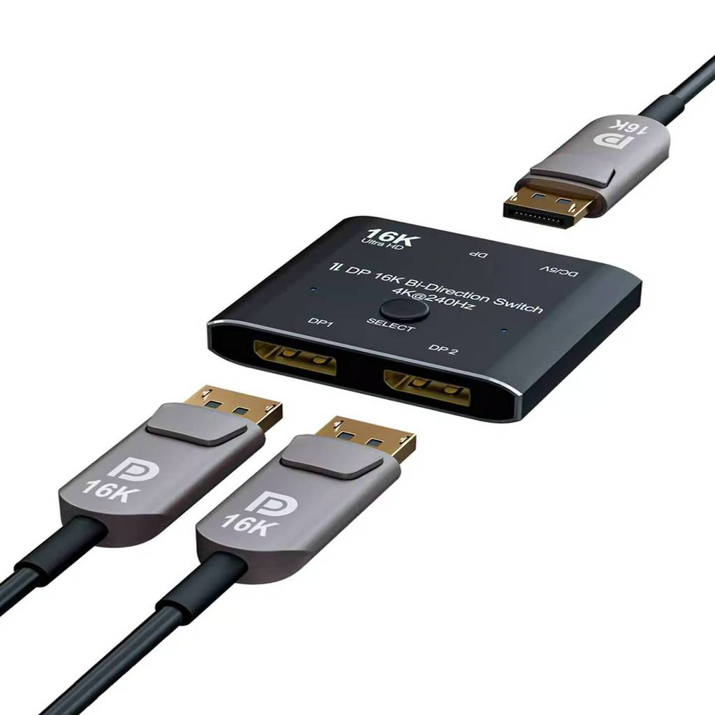 ☑♥ DP2.0 Switcher 16K HD 1-in-2 Computer Graphics Card Connector ...