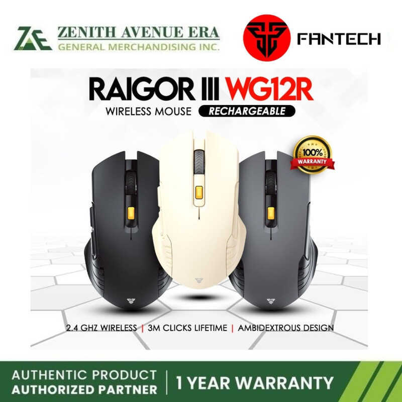 Fantech Raigor III WG12R Rechargeable 2.4 GHZ Wireless Gaming Mouse ...