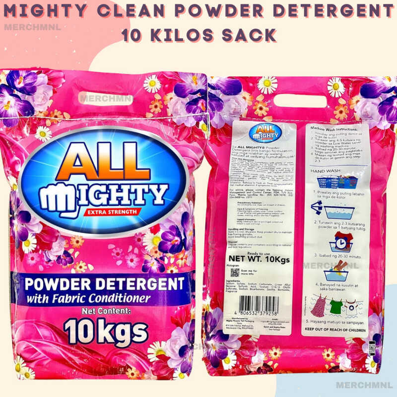 Mighty Clean Detergent Powder Floral Blossom Cleaning Fairy 10 Kgs SACK ...