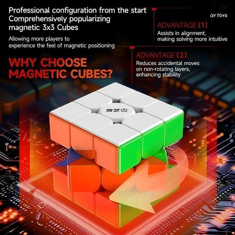 Qiyi Warrior Magnetic M3x3 Magic Cube 3x3 Speed Cube UV Coated Puzzle ...