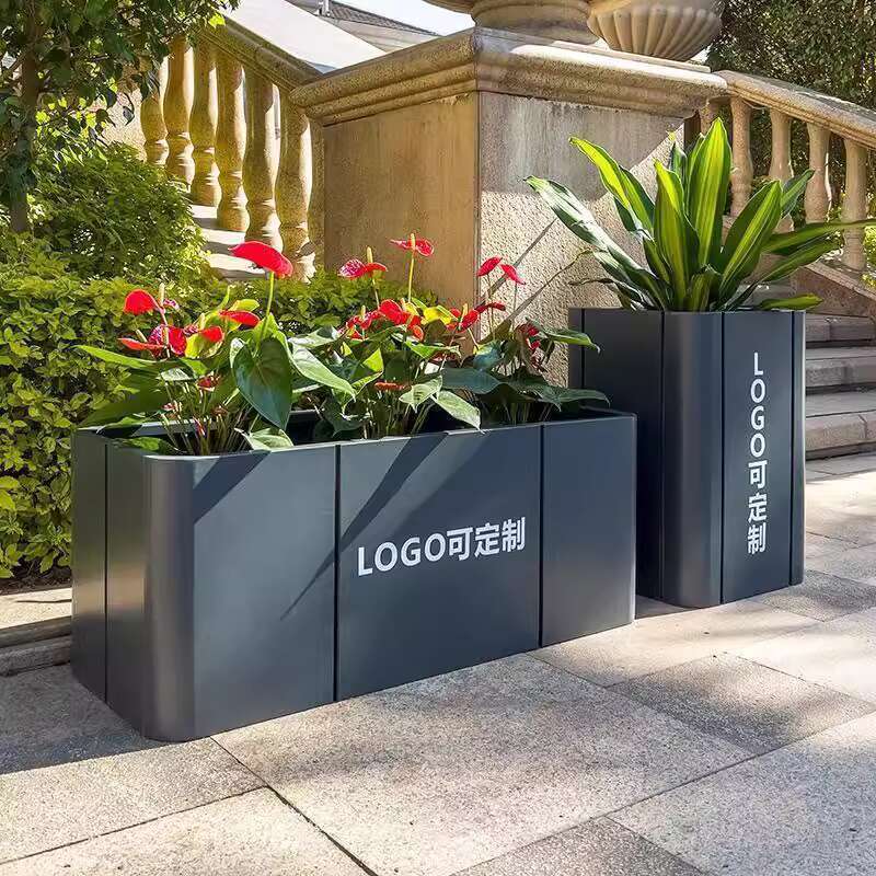 ☑♥ Galvanized Steel Outdoor Stainless Steel Flower Box Combination Iron ...